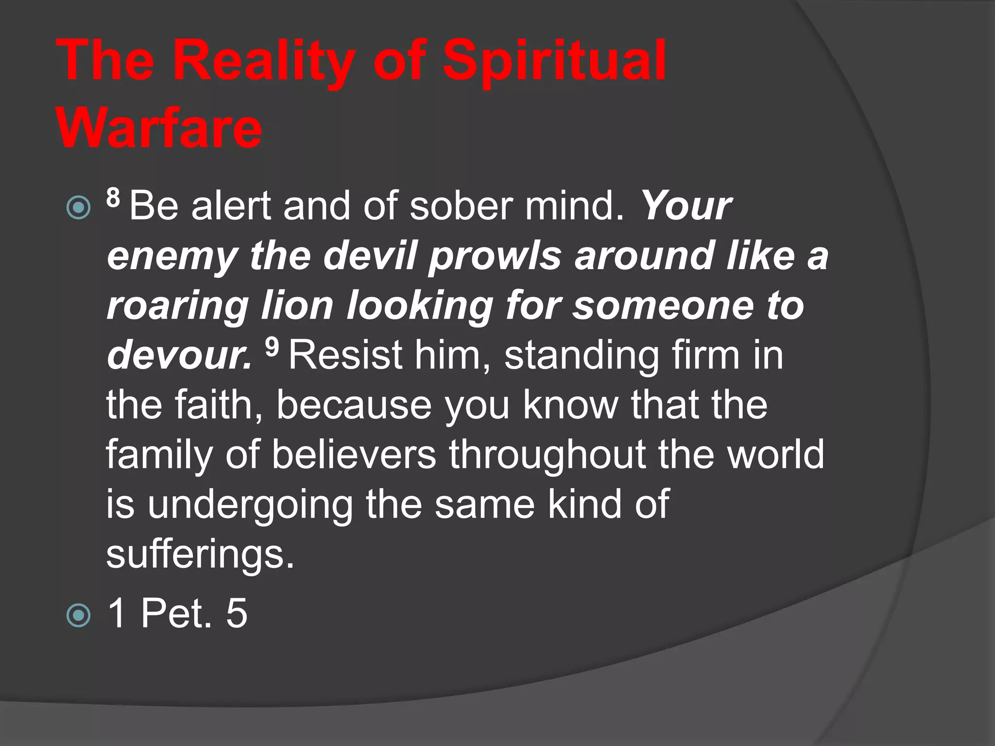 Spiritual warfare: Introductory Considerations | PPTX