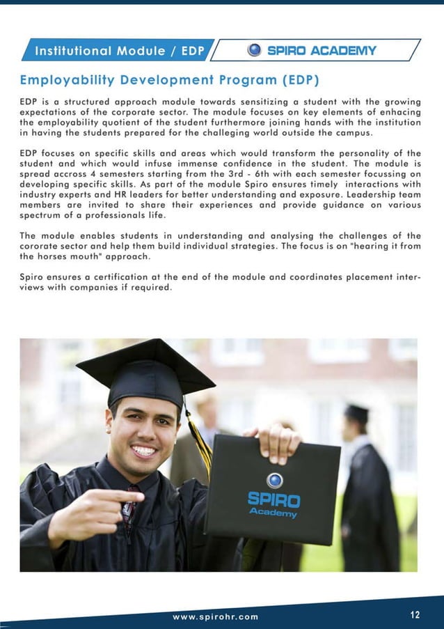 Spiro academy training broucher | PDF