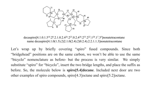 spiro compounds.pptx organic chemistry stiro | PPTX
