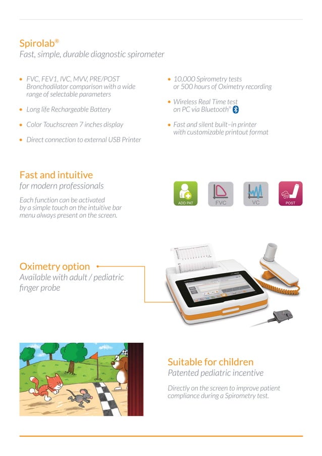 Spirolab Spirometer with Oximetry option | PDF | Lung and Respiratory ...