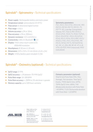 Spirolab Spirometer with Oximetry option | PDF
