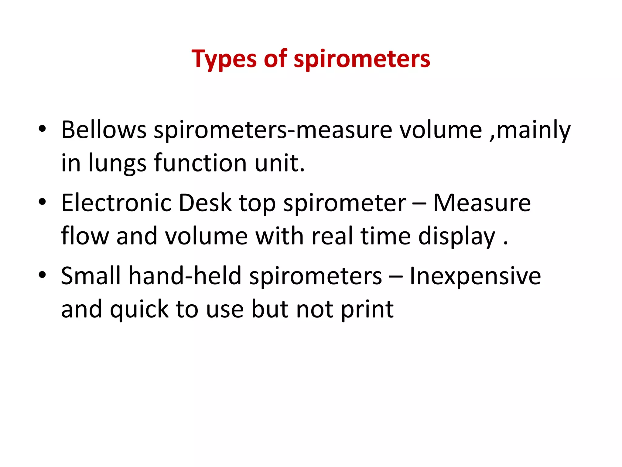 Spirometer- Usage and Maintenance | PPTX