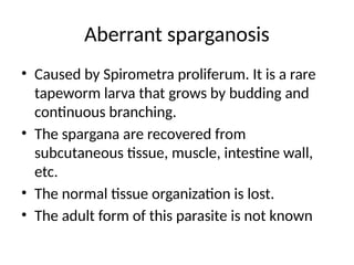 Spirometra species ( medical parasitology) | PPTX