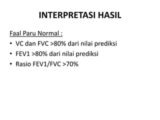 Spirometrikedokteran aja jangan belajarf | PPT