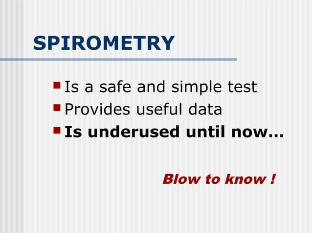 Spirometry | PPT