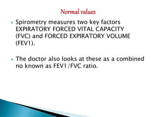 Spirometry | PPTX | Lung and Respiratory Health | Diseases and Conditions