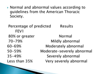 Spirometry | PPTX | Lung and Respiratory Health | Diseases and Conditions