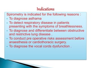 Spirometry | PPTX | Lung and Respiratory Health | Diseases and Conditions