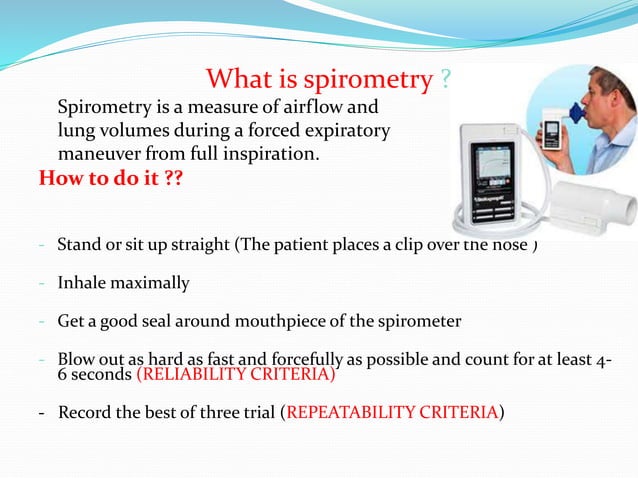 Spirometry | PPTX | Lung and Respiratory Health | Diseases and Conditions