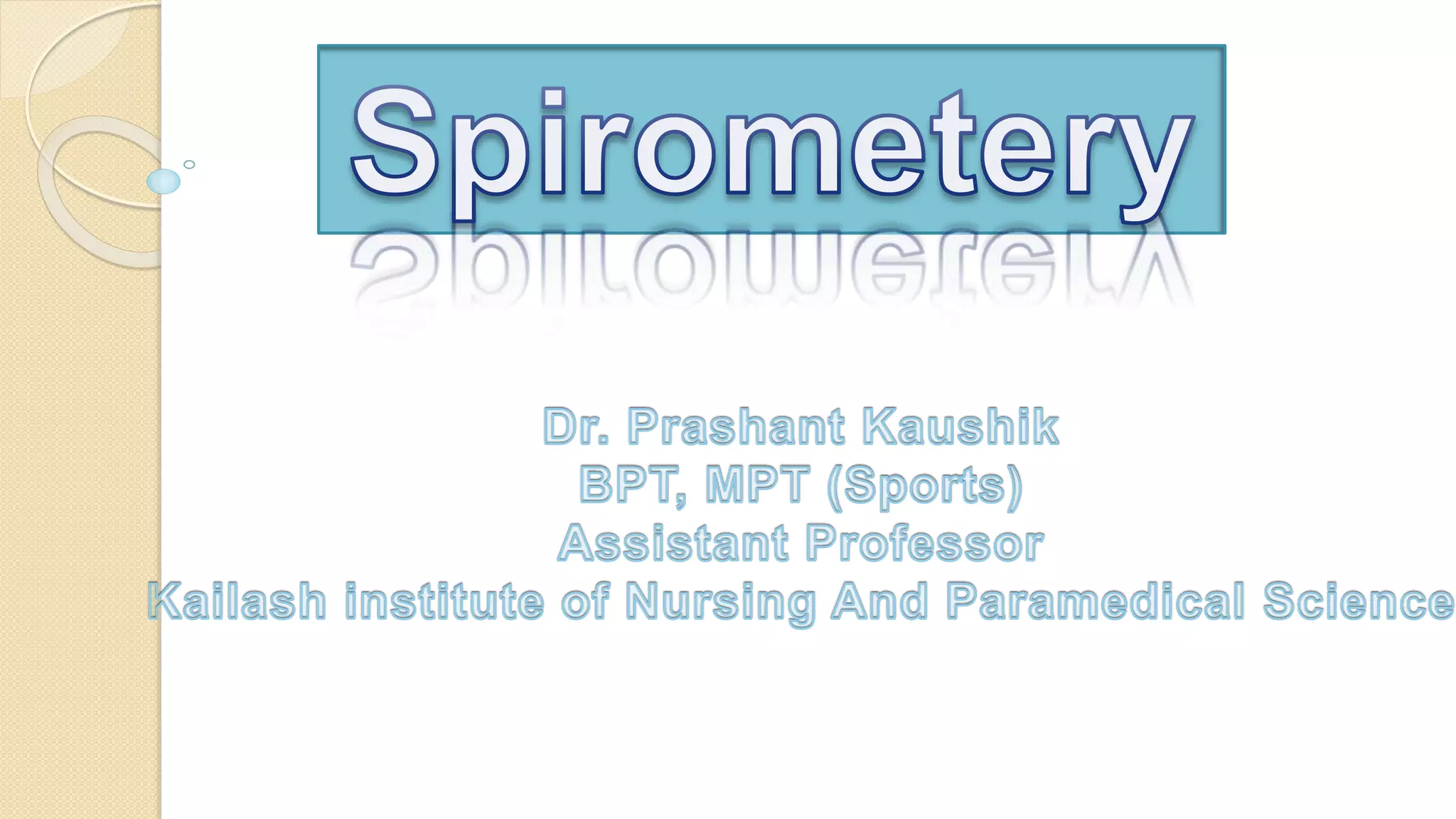 Spirometry | PPTX
