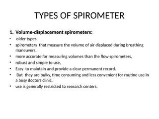 spirometry.ppt by dr Payal Gawai detailed review | PPTX