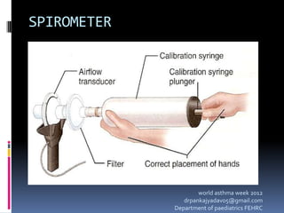 Spirometry and peak flow metry in bronchial asthma | PPTX