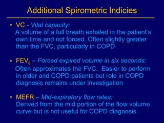Spirometry by dr tasleem | PPT | Lung and Respiratory Health | Diseases ...