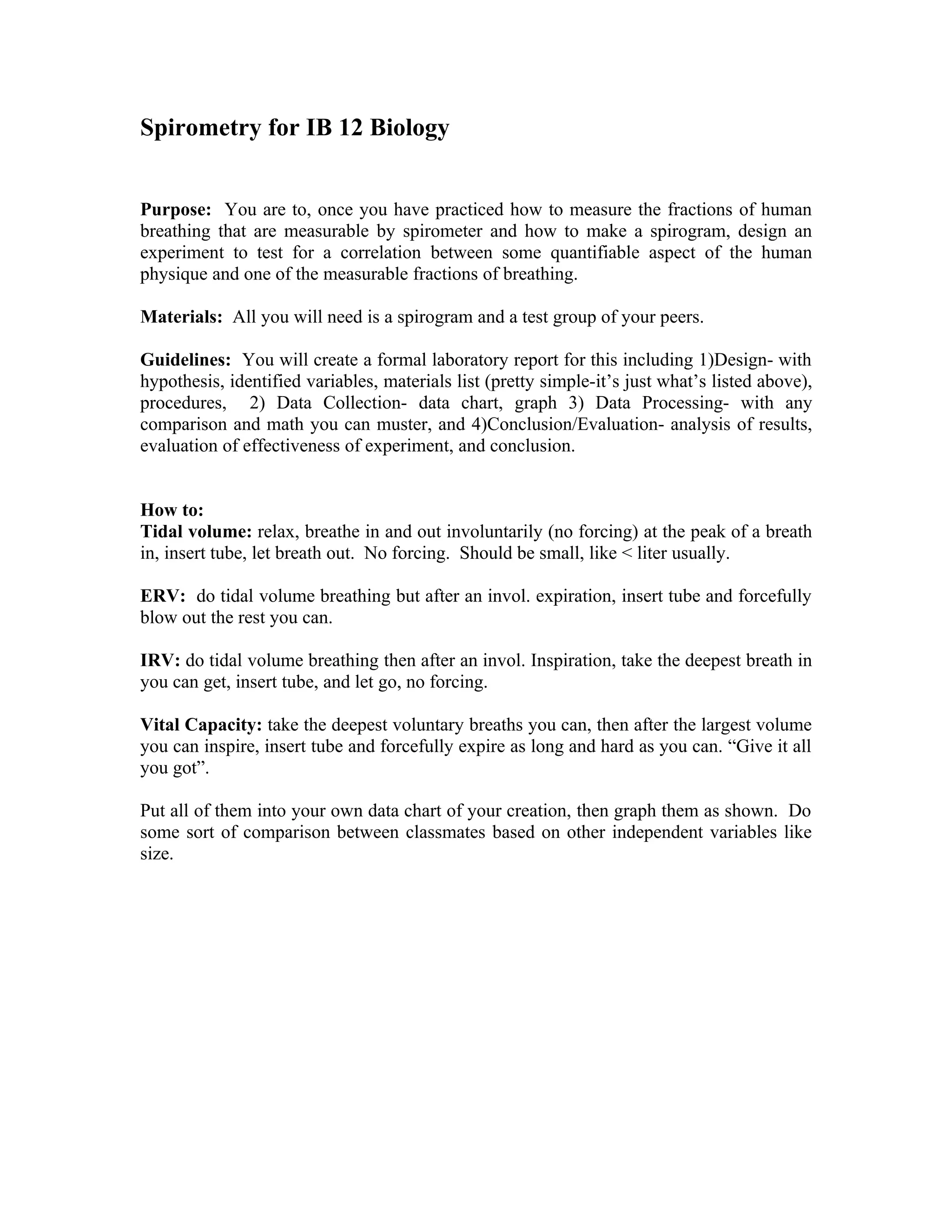 Spirometry for ib 12 biology | DOC