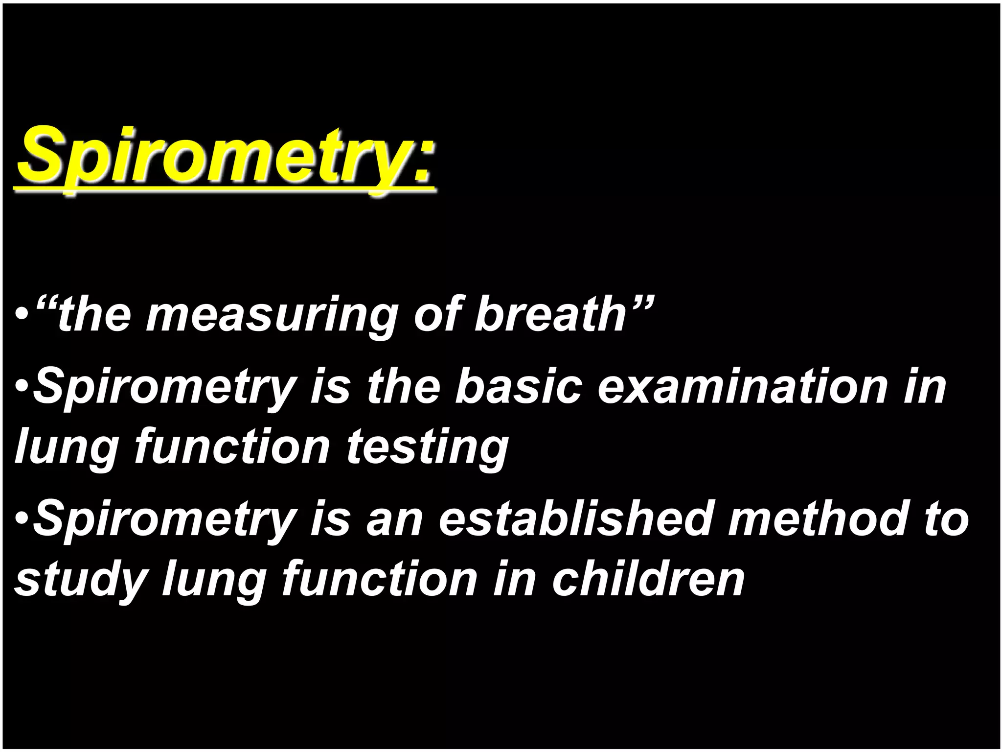 Spirometry in children | PPT