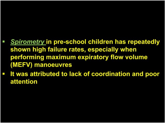 Spirometry in children | PPT | Lung and Respiratory Health | Diseases ...