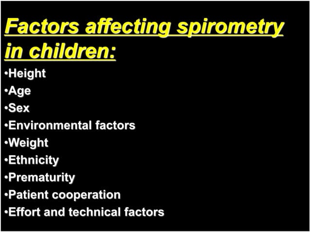 Spirometry in children | PPT | Lung and Respiratory Health | Diseases ...