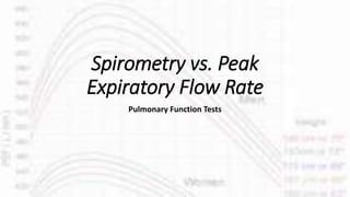 Spirometry vs Peak expiratory flow rate | PPTX