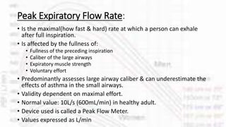 Spirometry vs Peak expiratory flow rate | PPTX