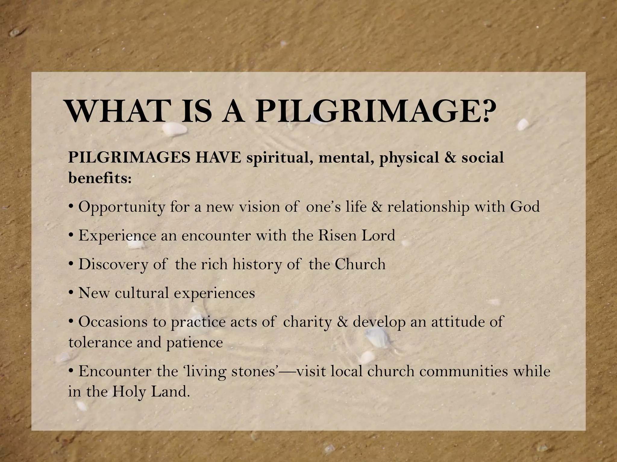 Intro to Spiritual Pilgrimage | PDF