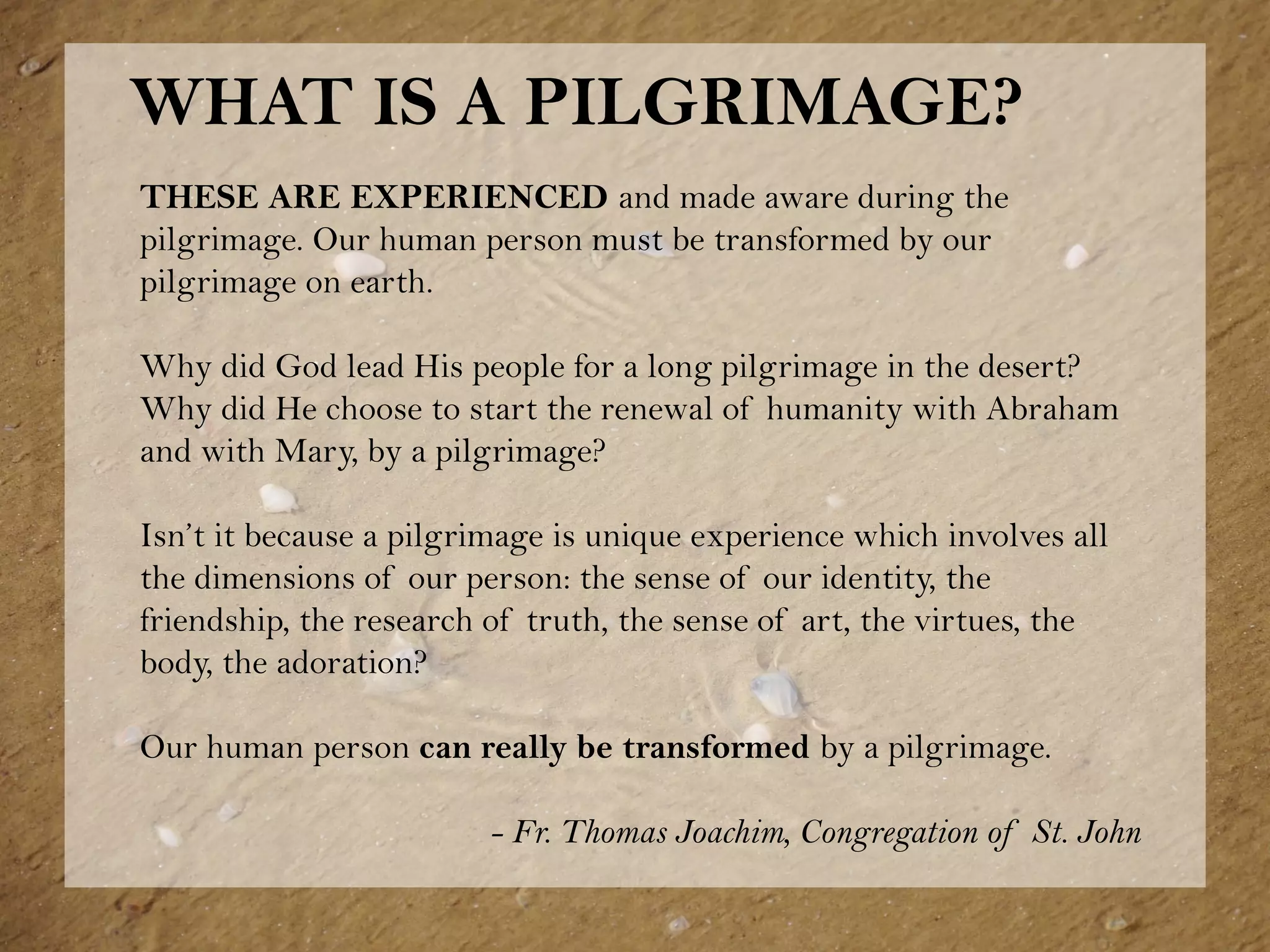 Intro to Spiritual Pilgrimage | PDF