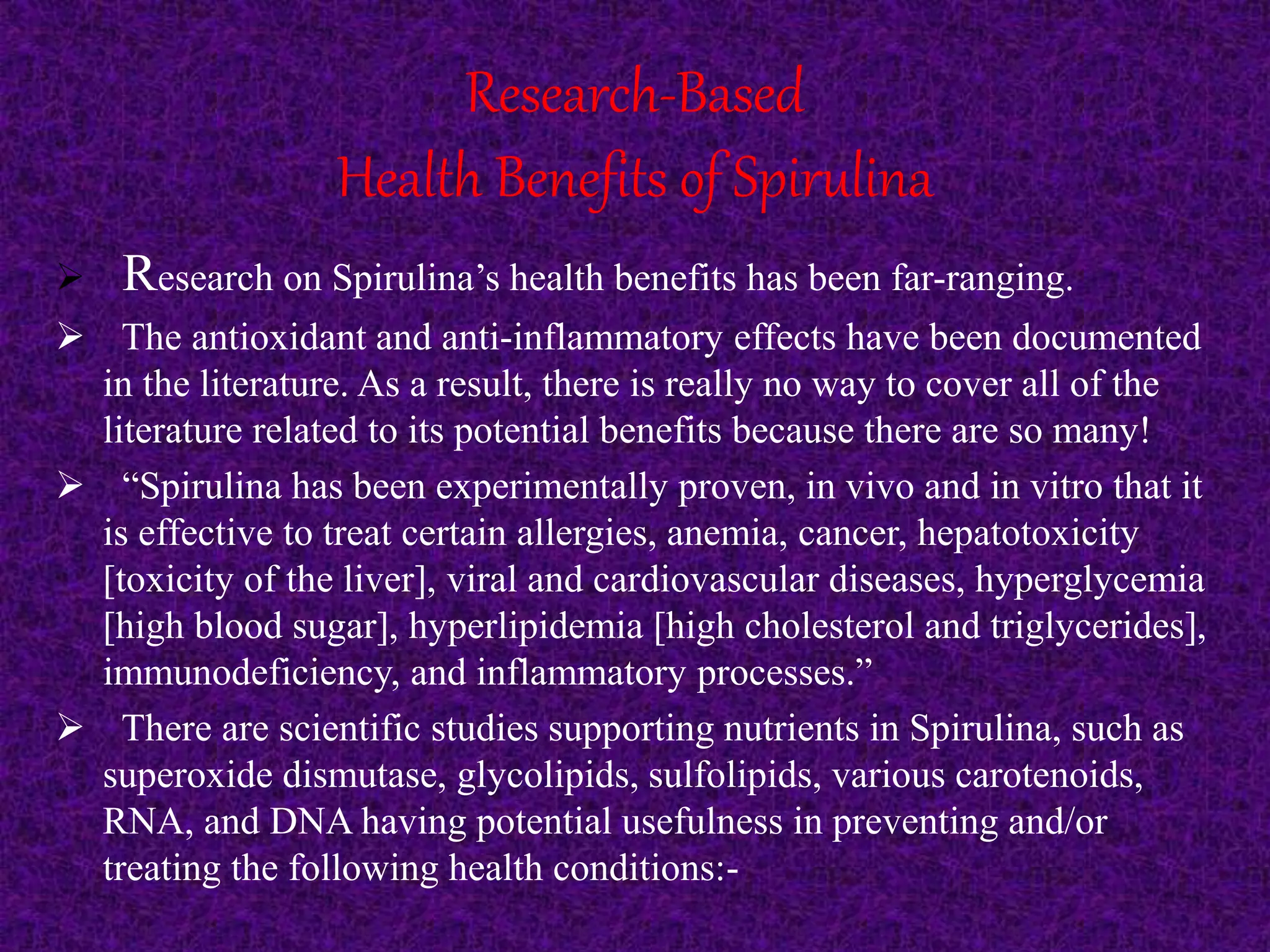 Spirulina | PPTX