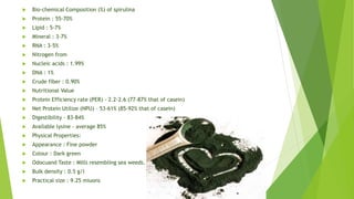 Spirulina as a feed for the shellfish larvae | PPTX