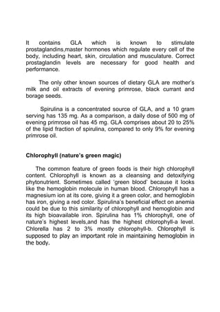 Spirulina ( food for human health) | PDF