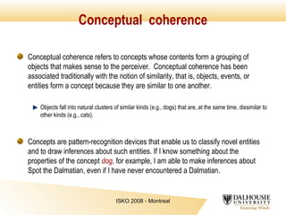 The role of causality and conceptual coherence in assessments of ...
