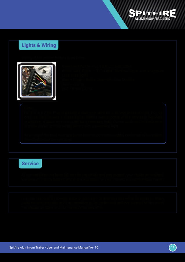 SPITFIRE ALUMINIUM BOAT TRAILER USER & MAINTENANCE MANUAL | PDF