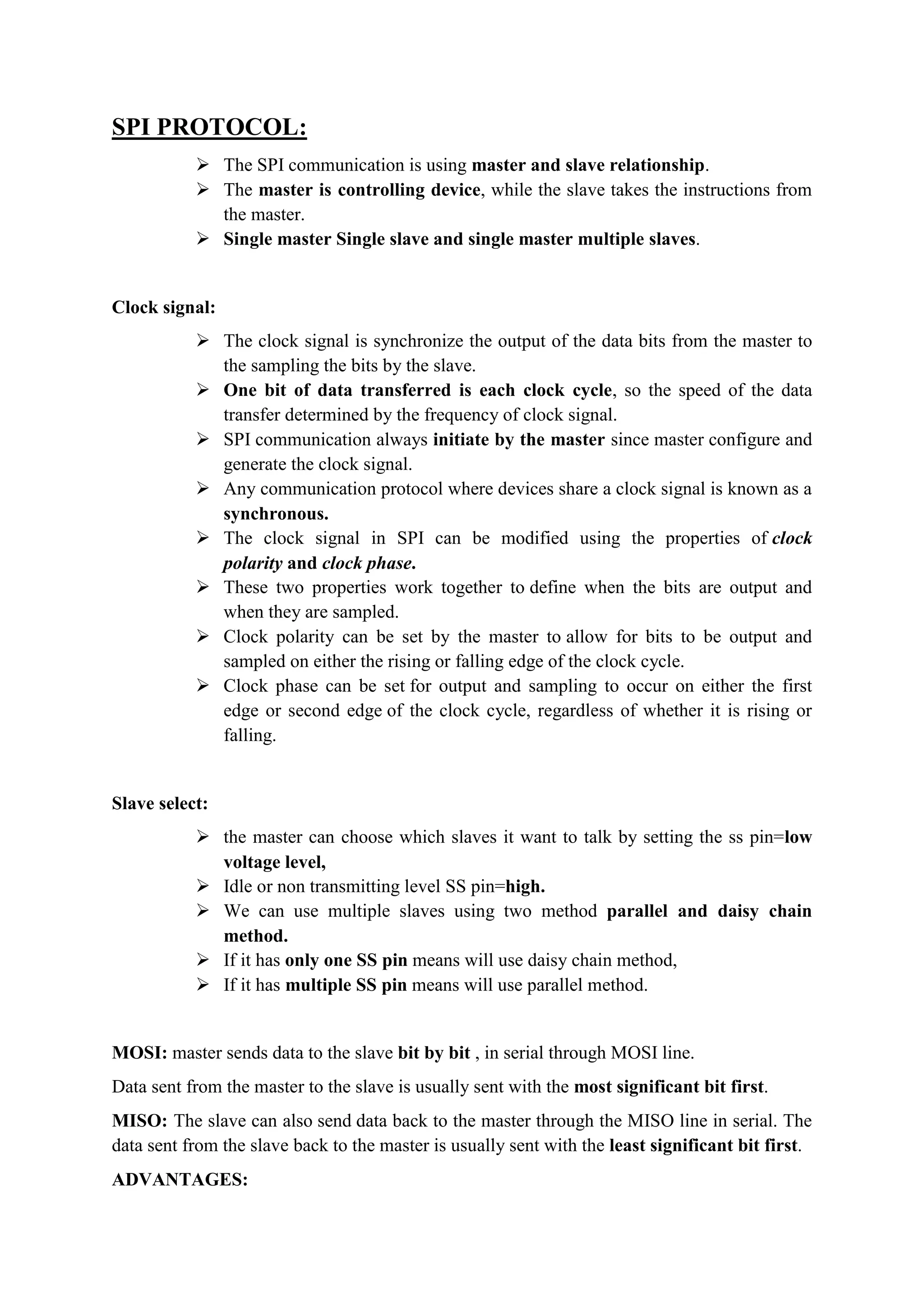 SPI AND UART COMMUNICATION PROTOCOLS | PDF