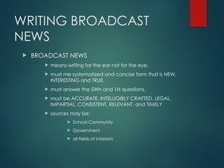 Spj-BROADCASTING SCRIPT POWERPOINT PRESE | PPTX