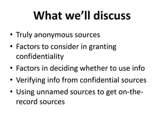 Using unnamed sources | PPT