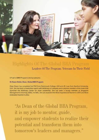 S p jain global bba brochure | PDF