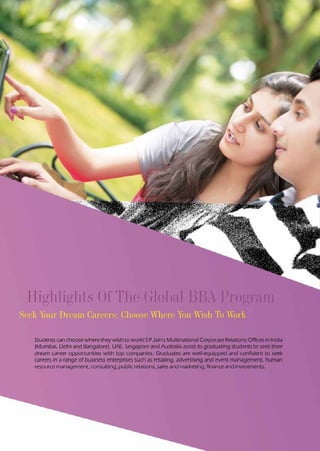 S p jain global bba brochure | PDF