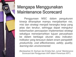 Maintenance Scorecard | PPTX