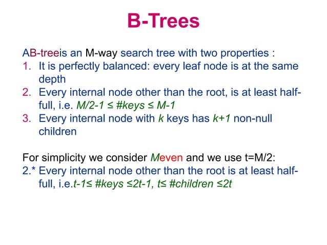 B trees | PPT