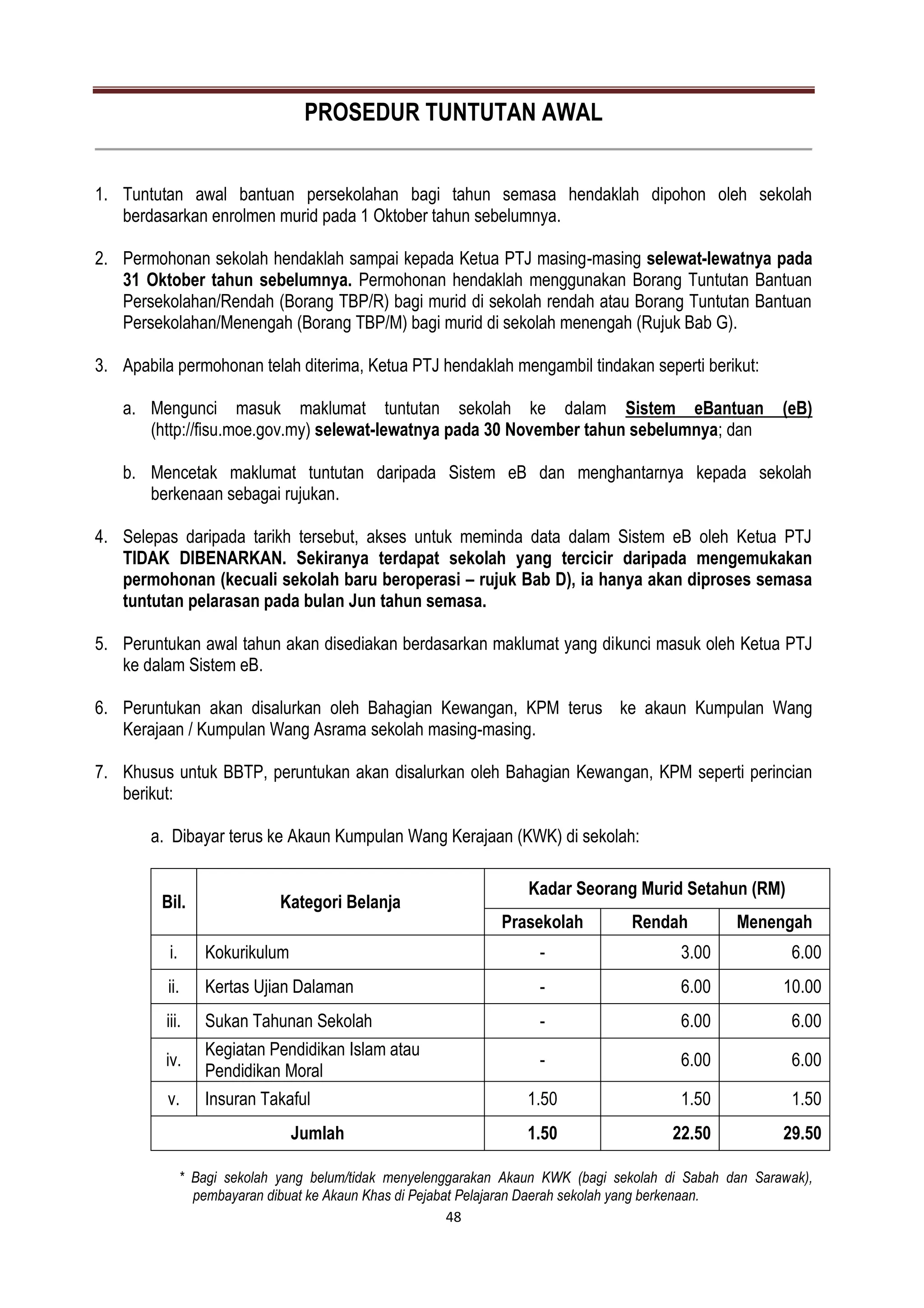 SPK Bil. 8/2012: Garis Panduan Pengurusan Kewangan Peruntukan Bantuan Persekolahan ke Sekolah ...
