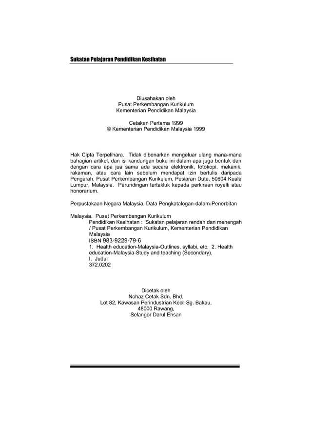 Sp kbsr kbsm_p_kesihatan | PDF