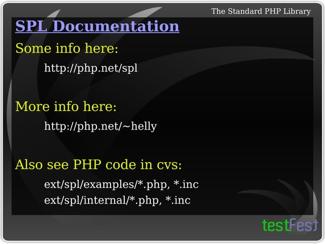 An Introduction to SPL, the Standard PHP Library | ODP