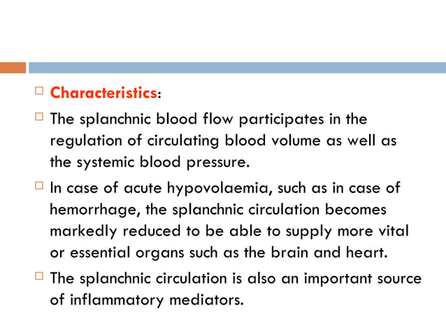 Splanchnic circulation | PPT | Endocrine and Metabolic Diseases ...