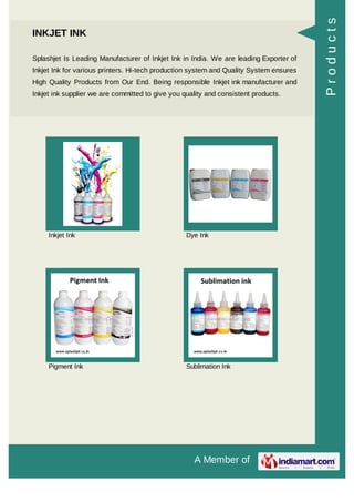 Splashjet Print Technologies, Mumbai, Inkjet Ink | PDF | Computer Peripherals | Computing