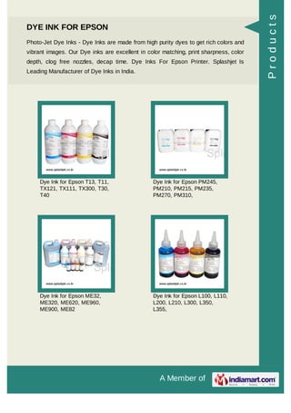 Splashjet Print Technologies, Mumbai, Inkjet Ink | PDF | Computer ...