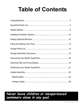 Splash Pool Manual | PDF