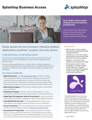 Splashtop Business Access Datasheet | PDF