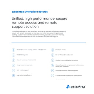 Splashtop Enterprise Brochure - Remote Computer Access and Remote ...