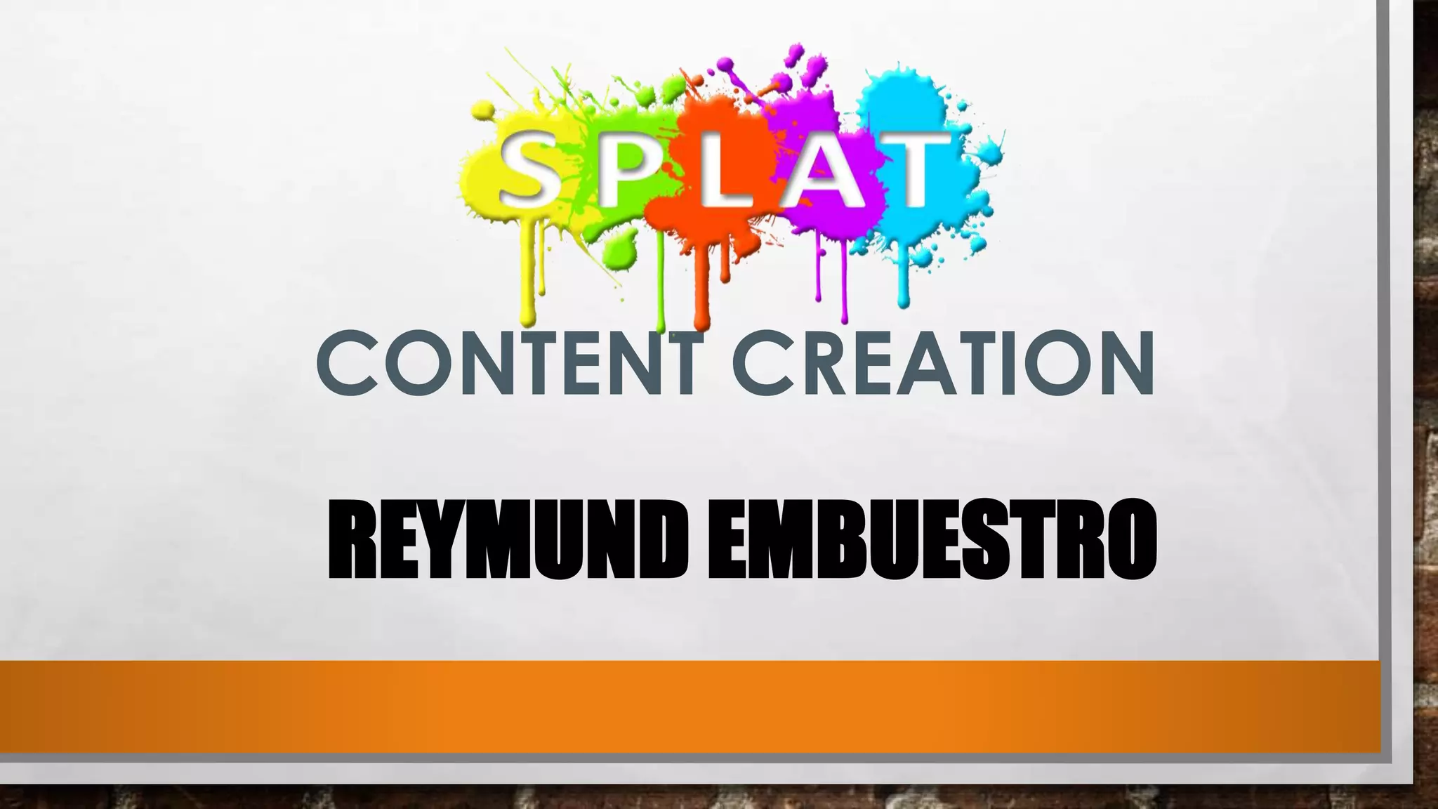 Splat ppt1 | PPTX