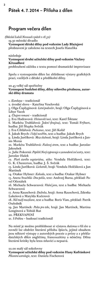 Splav! 2014 / 6 (příloha k večeru dílen) | PDF