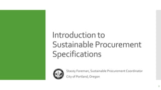 SPLC 2018 Summit: Strategies for specifying sustainable products ...