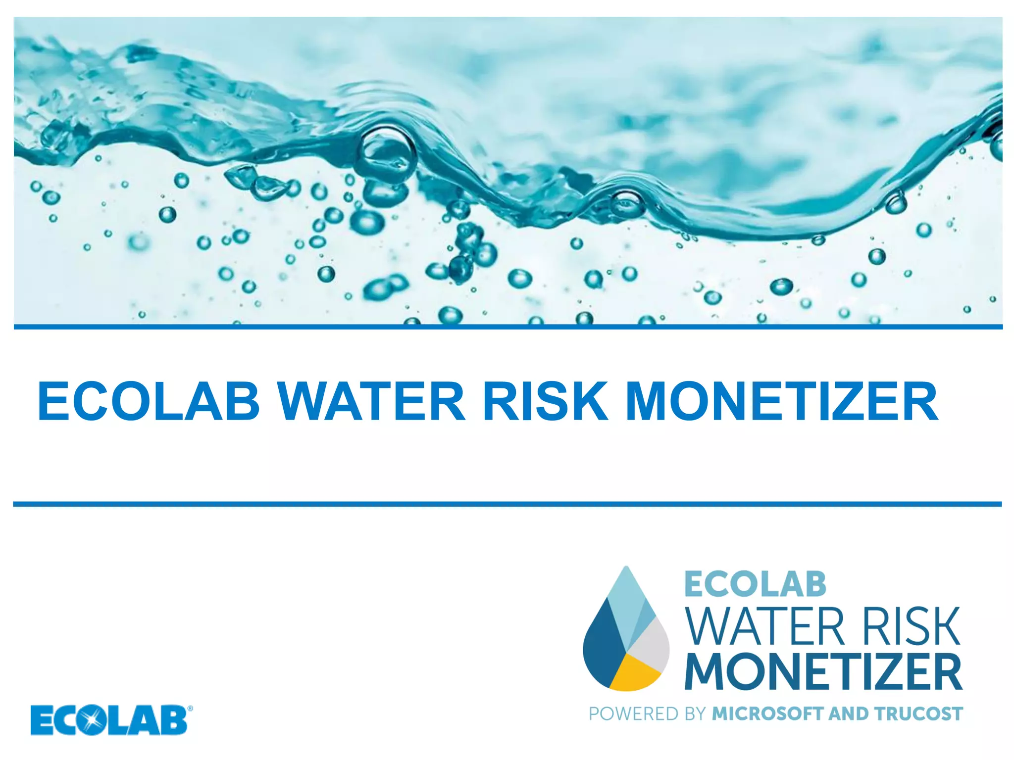 SPLC 2018 Summit: Monetizing Water Related Risks in the Supply Chain | PPT